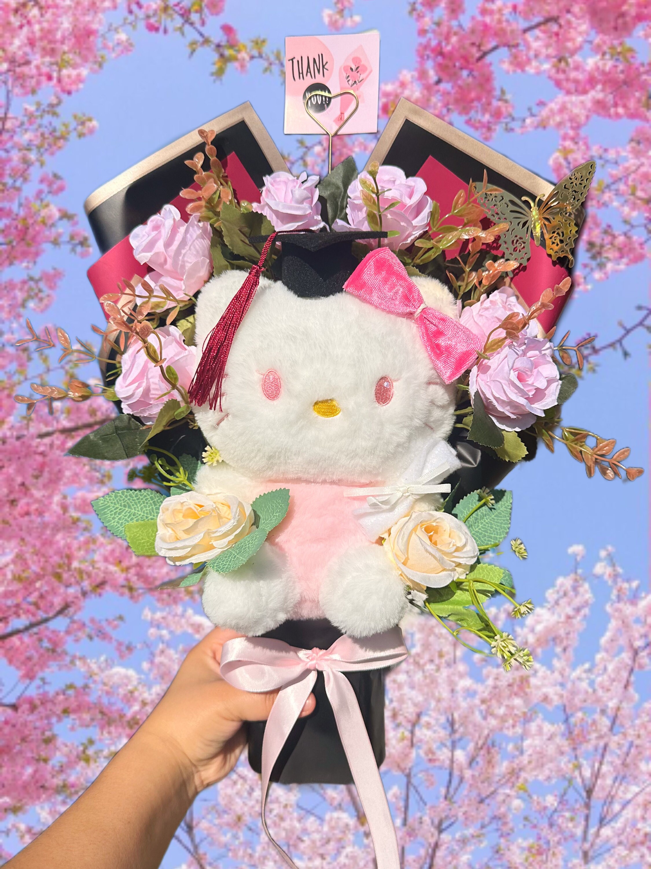 Hello Kitty Graduation Plush Bouquet - Etsy