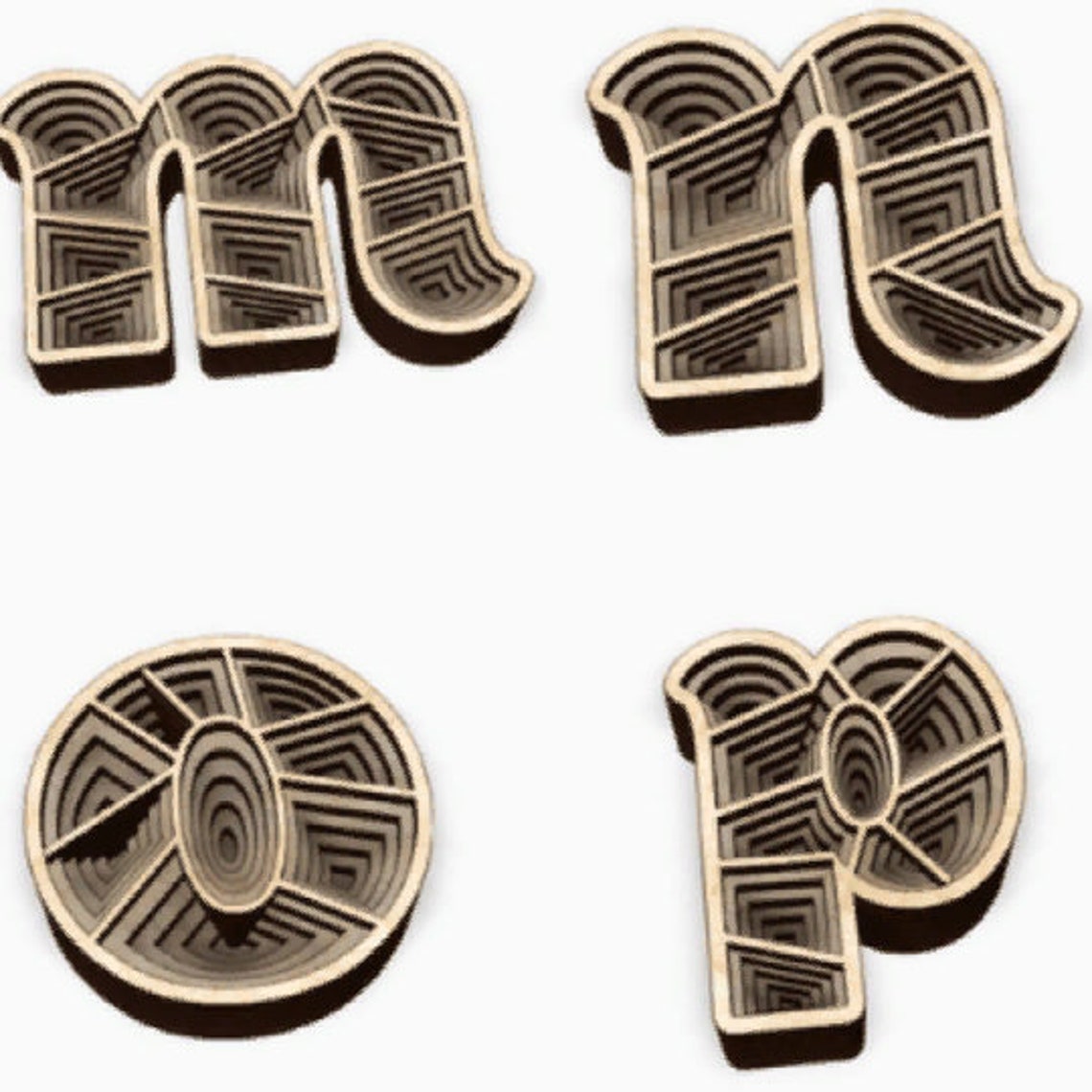 Alphabet Small Letters. 6 Layers Laser Cut Files SVG DXF CDR - Etsy