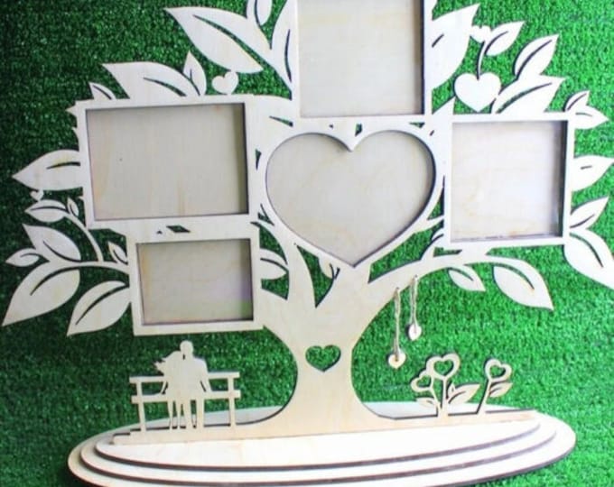 SVG DXF PDF Laser Cut File. Great Oak Tree Lamp Light Shadow Box ...