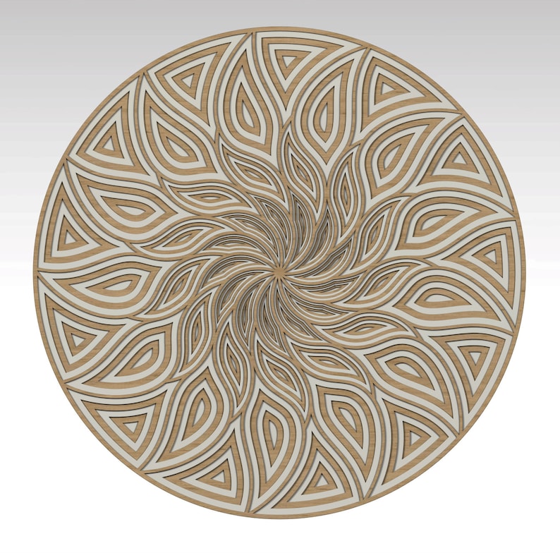 Panel Mandala Sun Laser Cut Files SVG DXF CDR Glowforge Vector - Etsy