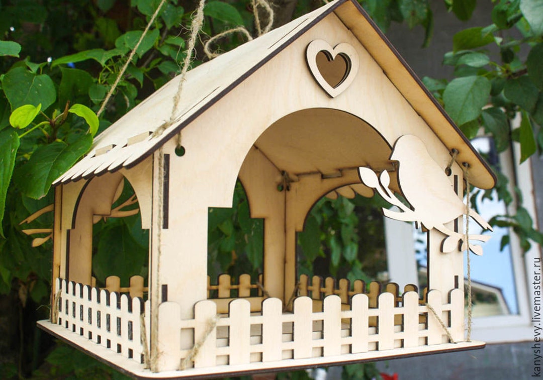 Bird Feeder.laser Cut Files SVG DXF CDR Glowforge File Vector Plans ...