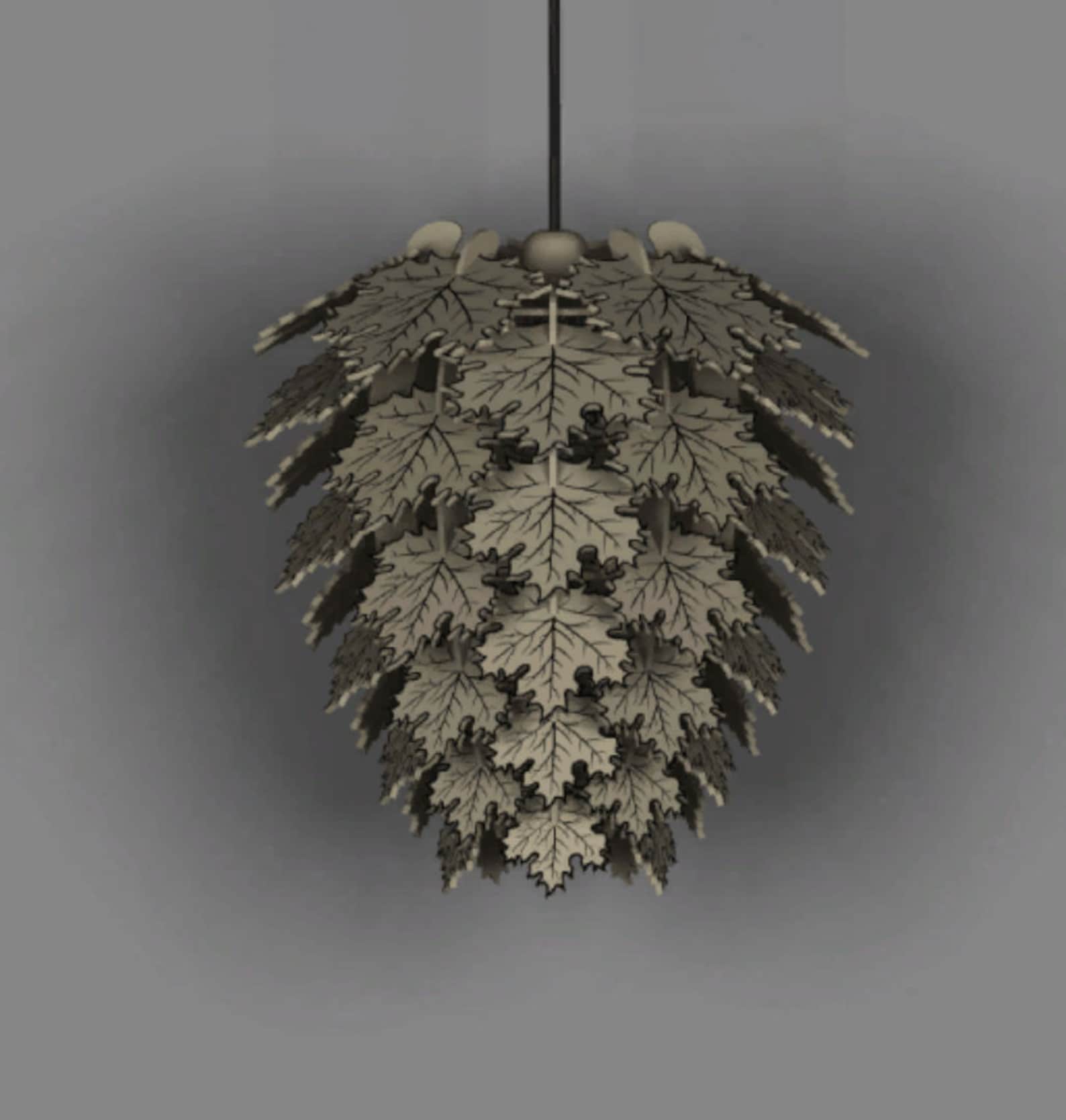 Lamp. Maple Leaf. Laser Cut Files SVG DXF CDR Vector Plans, Files ...