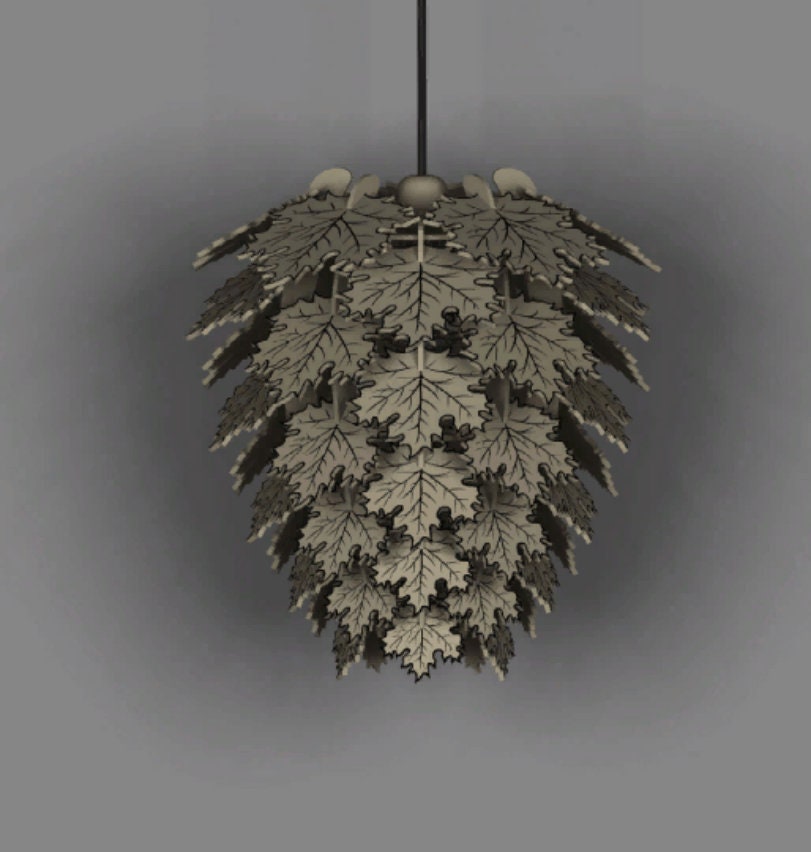 Lamp. Maple Leaf. Laser Cut Files SVG DXF CDR Vector Plans, Files ...