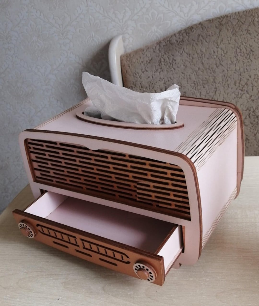 Retro Radio Tissue Box Digital Craft Glowforge Download SVG, Dxf,cdr ...