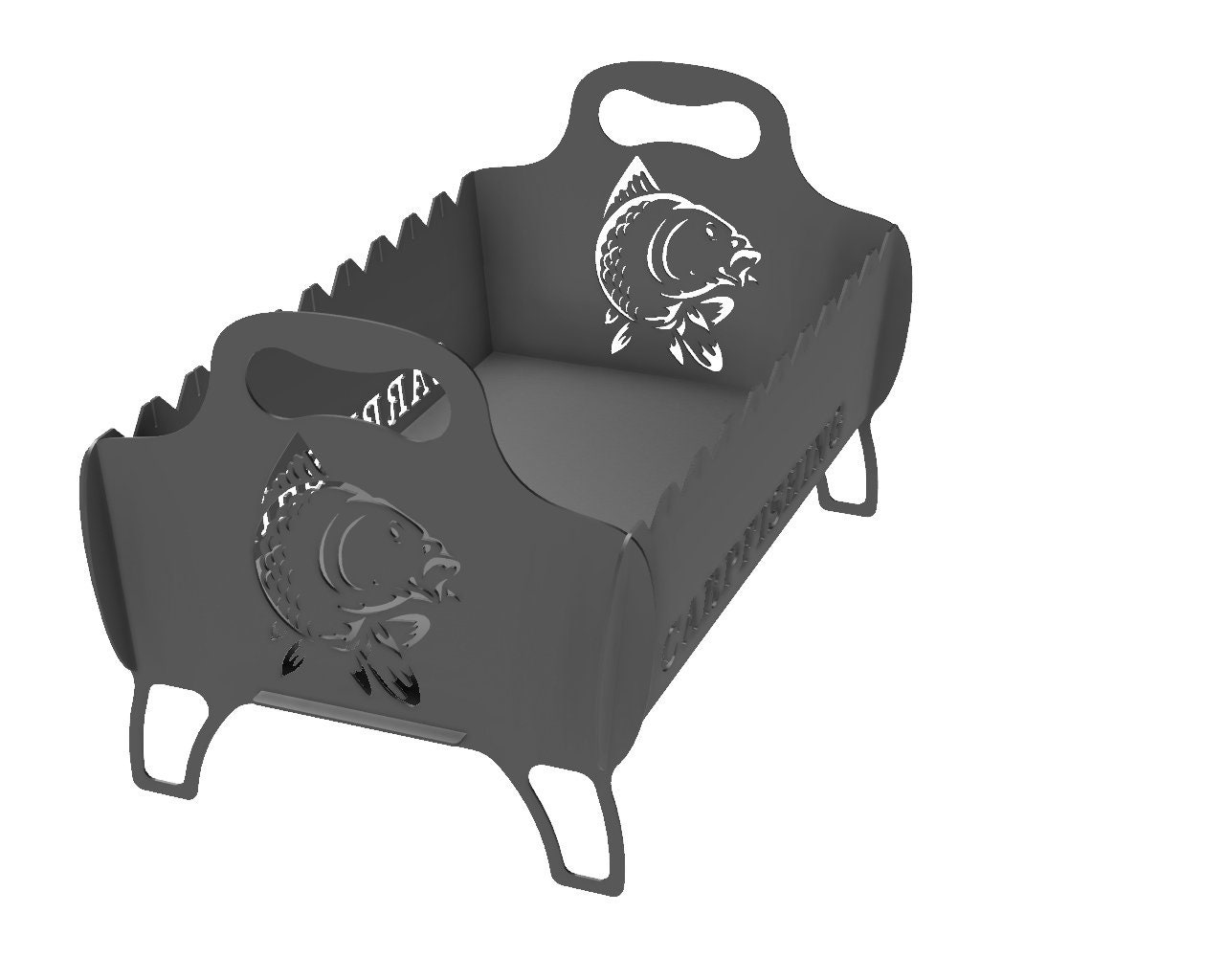 Barbecue With Fish. Laser Cut Files SVG DXF CDR Glowforge File Vector ...