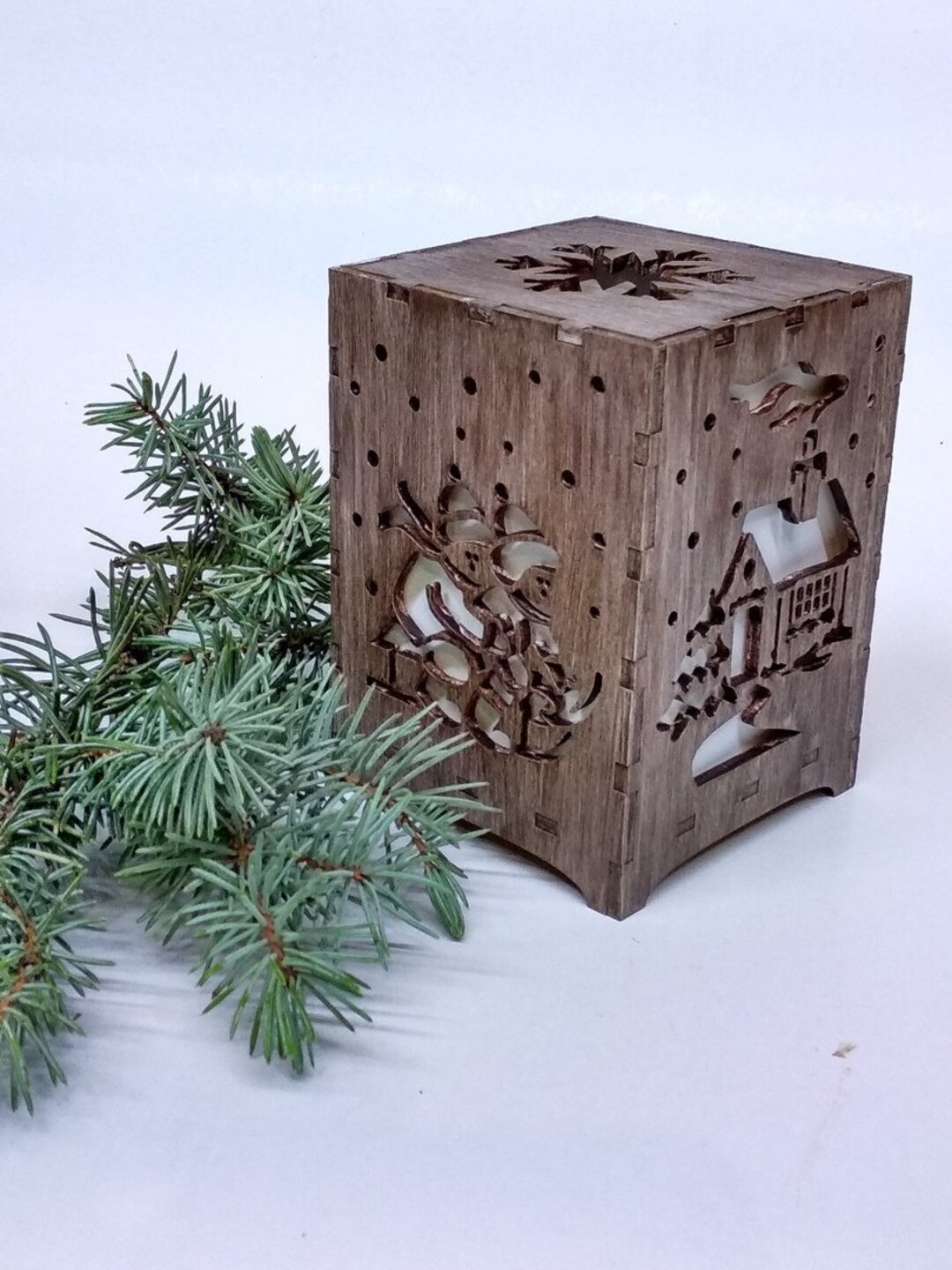 Christmas Lights for Candles. Laser Cut Files SVG, DXF CDR Vector Plans ...