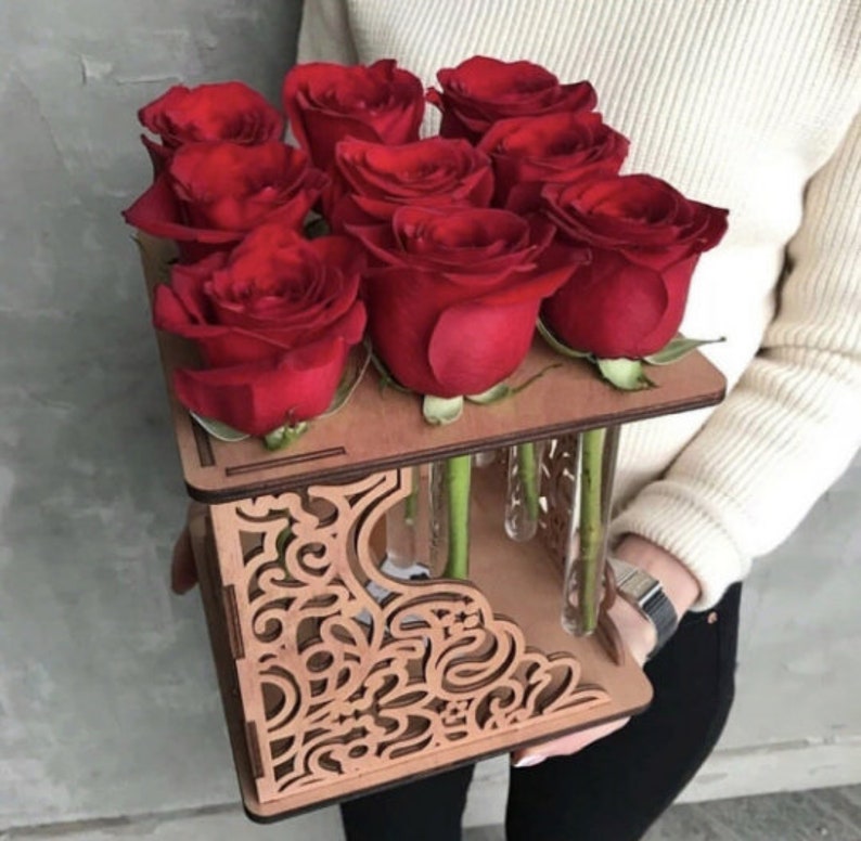 Square for Flowers. Laser Cut Files SVG, DXF CDR Glowforge File Vector ...