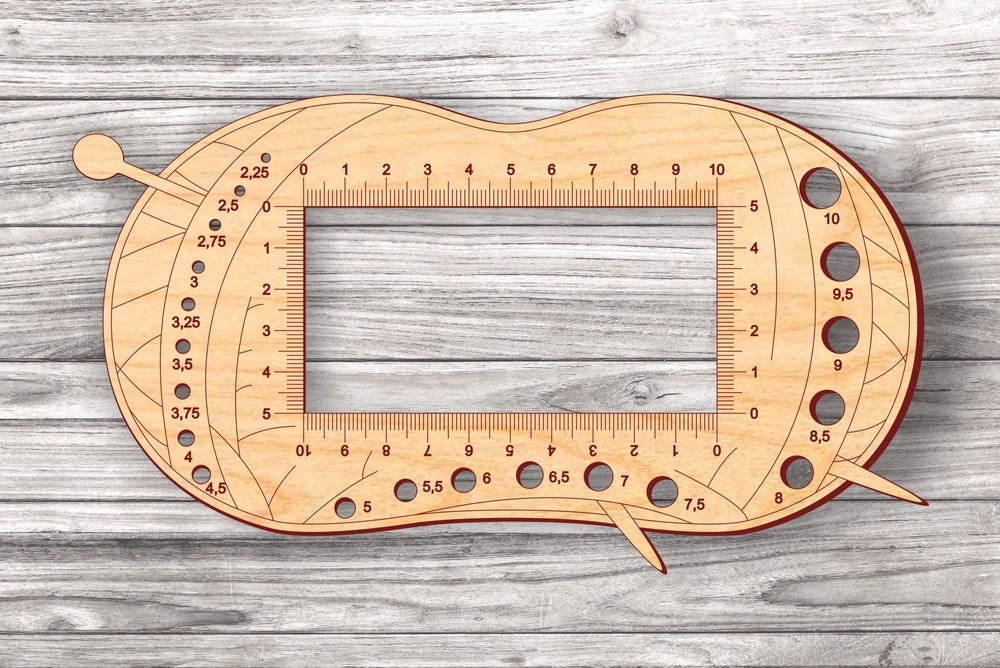 Knitting Ruler 4 Types Laser Cut Files SVG DXF CDR Vector - Etsy UK