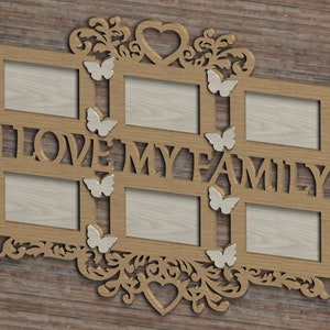 Photo Frame. Laser Cut Files SVG, DXF CDR Vector Plans Laser Cutting ...