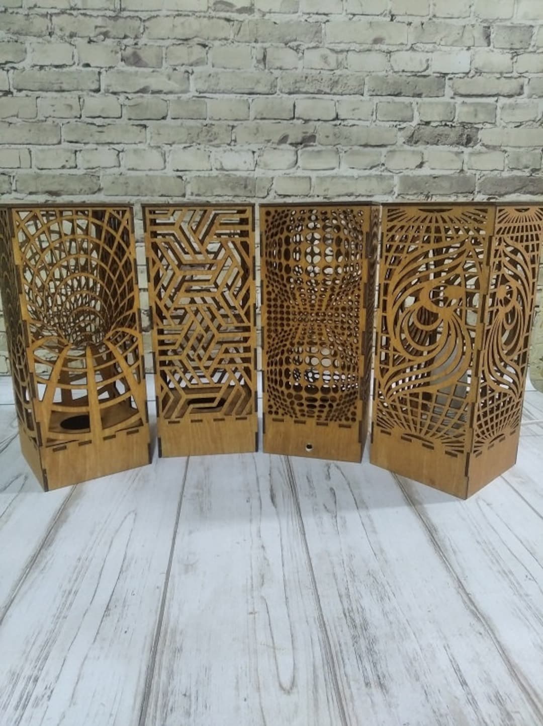 Modern Night Light. 4 Kinds Laser Cut Files SVG, DXF CDR Vector Plans ...