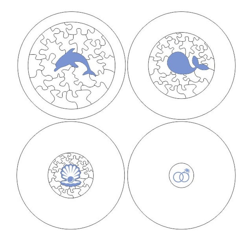 Jigsaw Puzzles Dolphin. Laser Cut Files SVG DXF CDR Vector - Etsy
