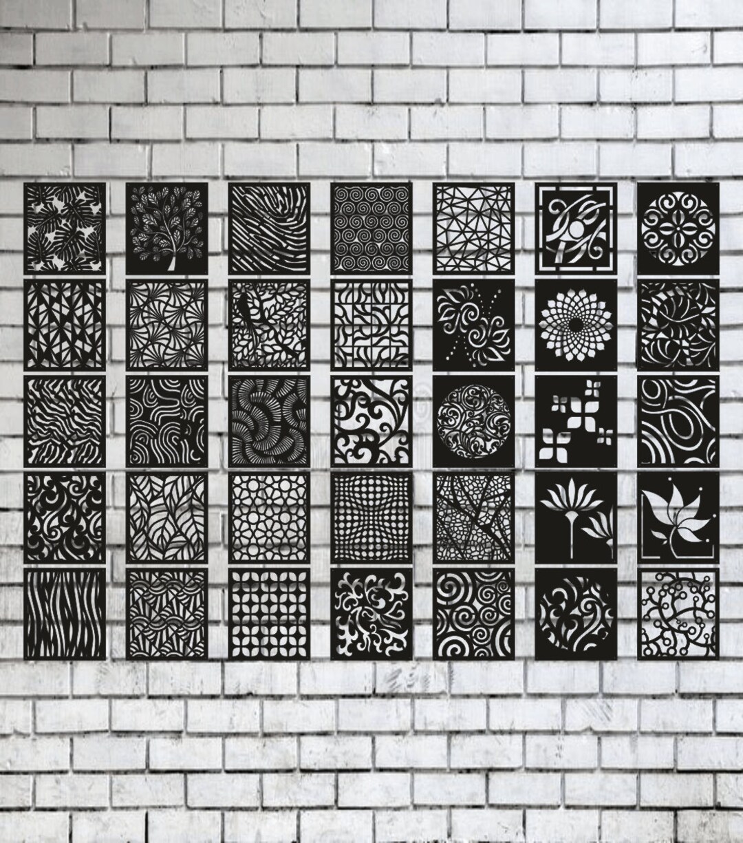 Decorative Screen Patterns Collection Laser Cut Files SVG, DXF CDR ...