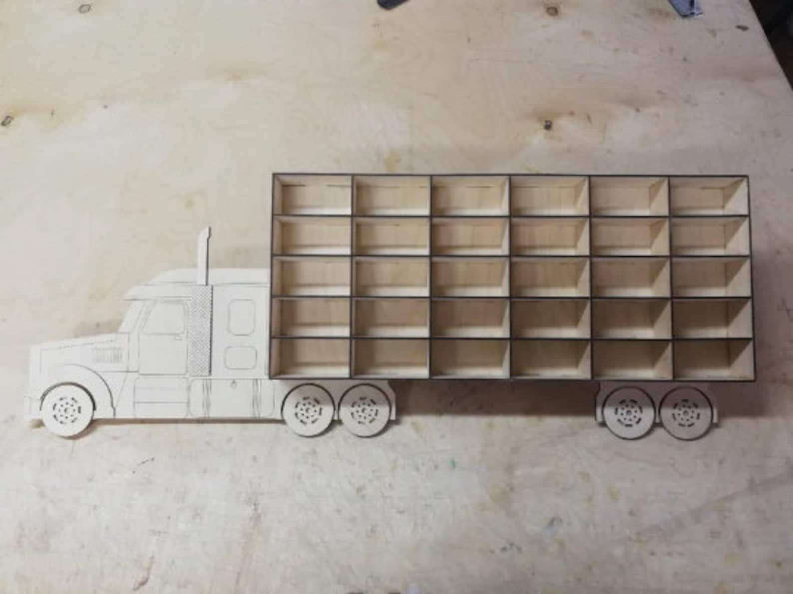 Storage for Car Vector Model, Wood Truc Laser Cut Files SVG, DXF CDR ...