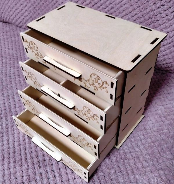 Organizer Box. Laser Cut Files SVG DXF CDR Vector Plans Files - Etsy