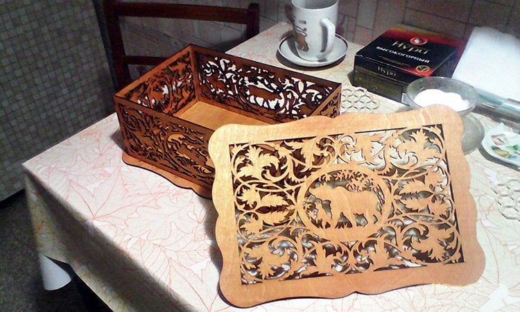 Box With Bear Laser Cut Files SVG DXF CDR Glowforge File - Etsy