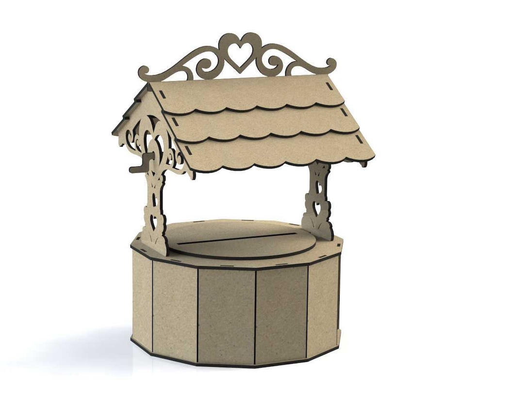A Wishing Well. Laser Cut Files SVG DXF CDR Glowforge File Vector Plans ...