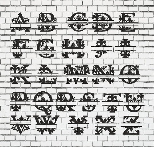 Monogram A-Z Laser Cut Files SVG DXF CDR Vector Plans Laser - Etsy