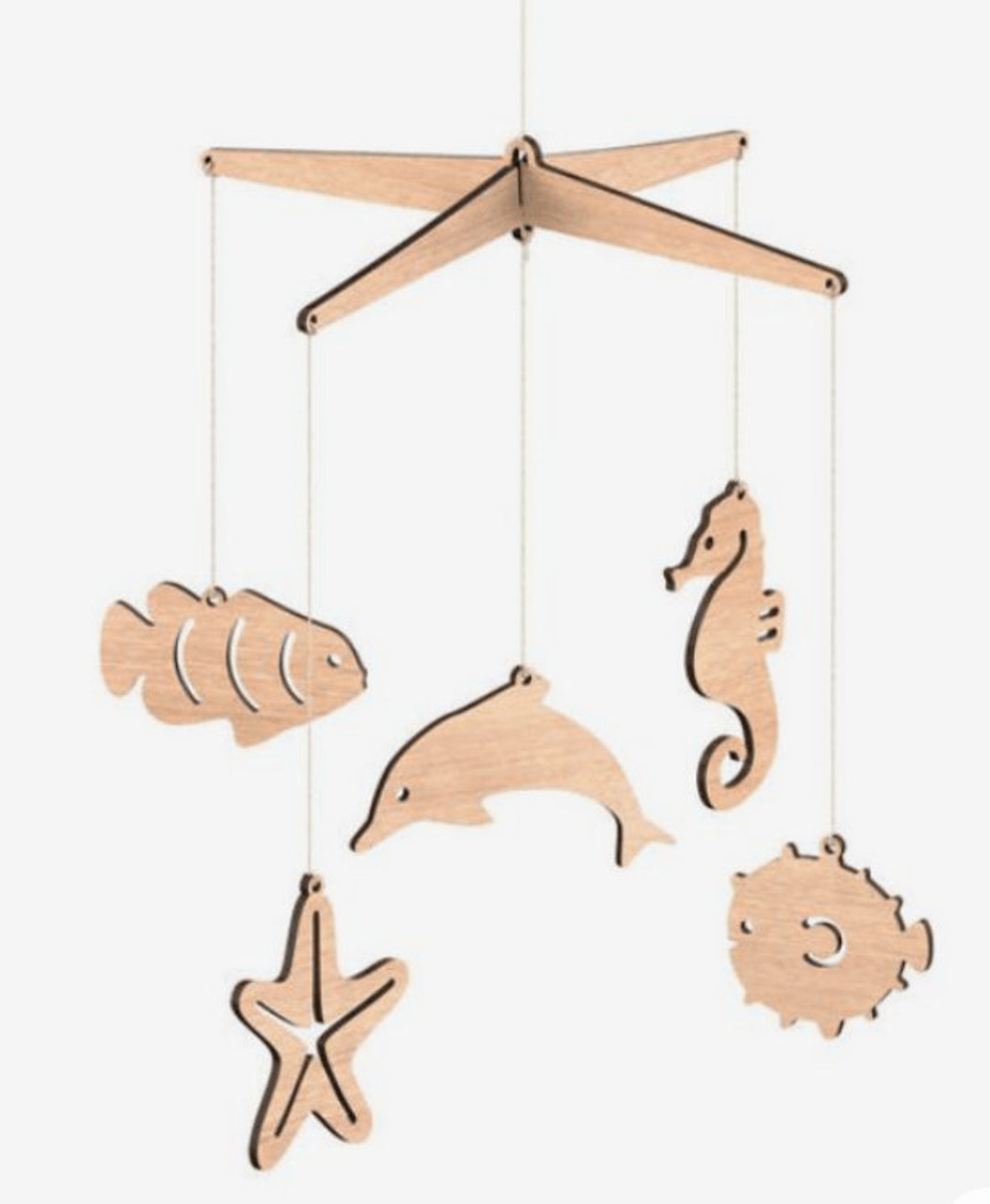 Suspension Above the Baby Cot 2 Types Files SVG, DXF CDR Glowforge File ...