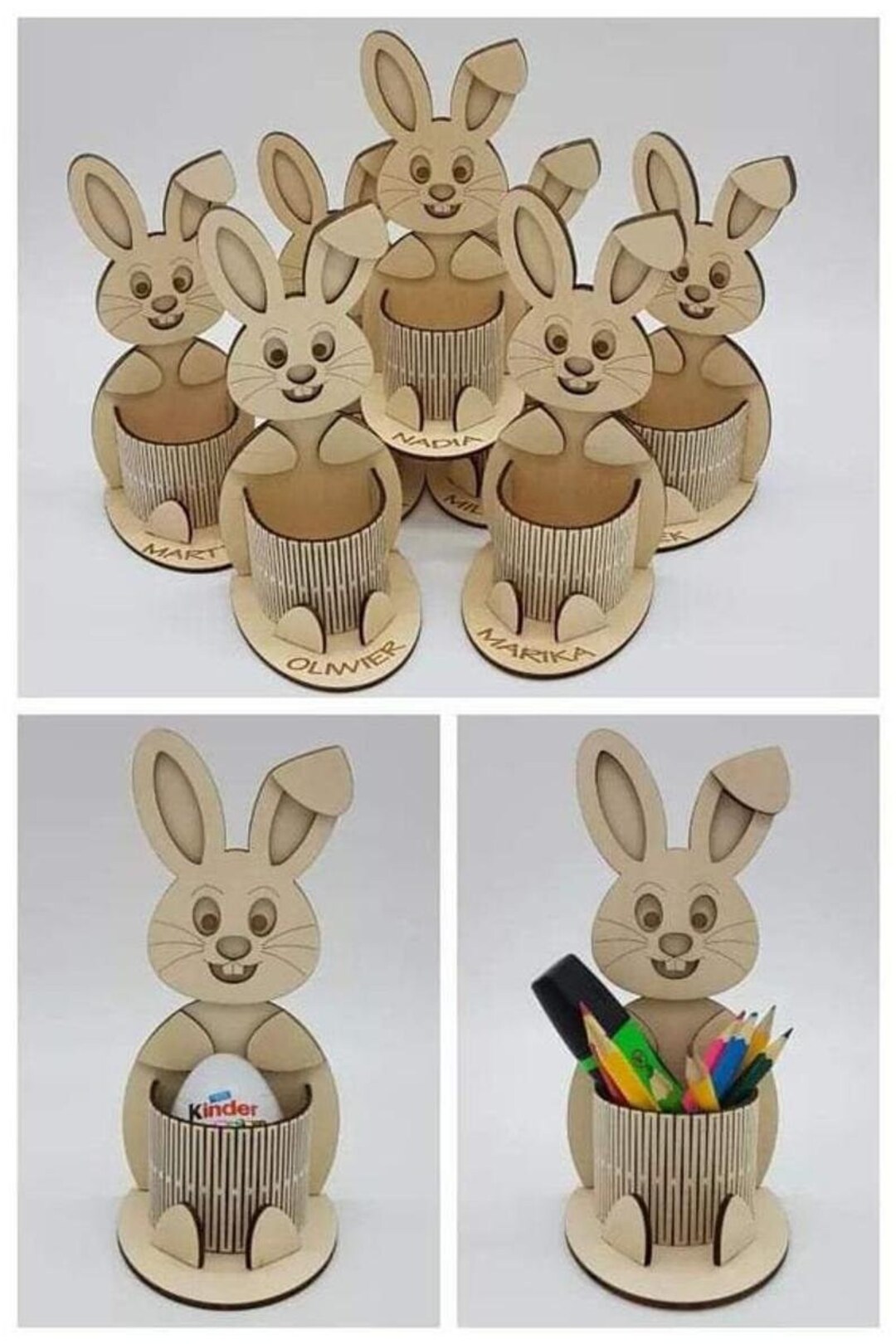 Organizer Rabbit Laser Cut Files SVG, DXF CDR Glowforge File Vector ...
