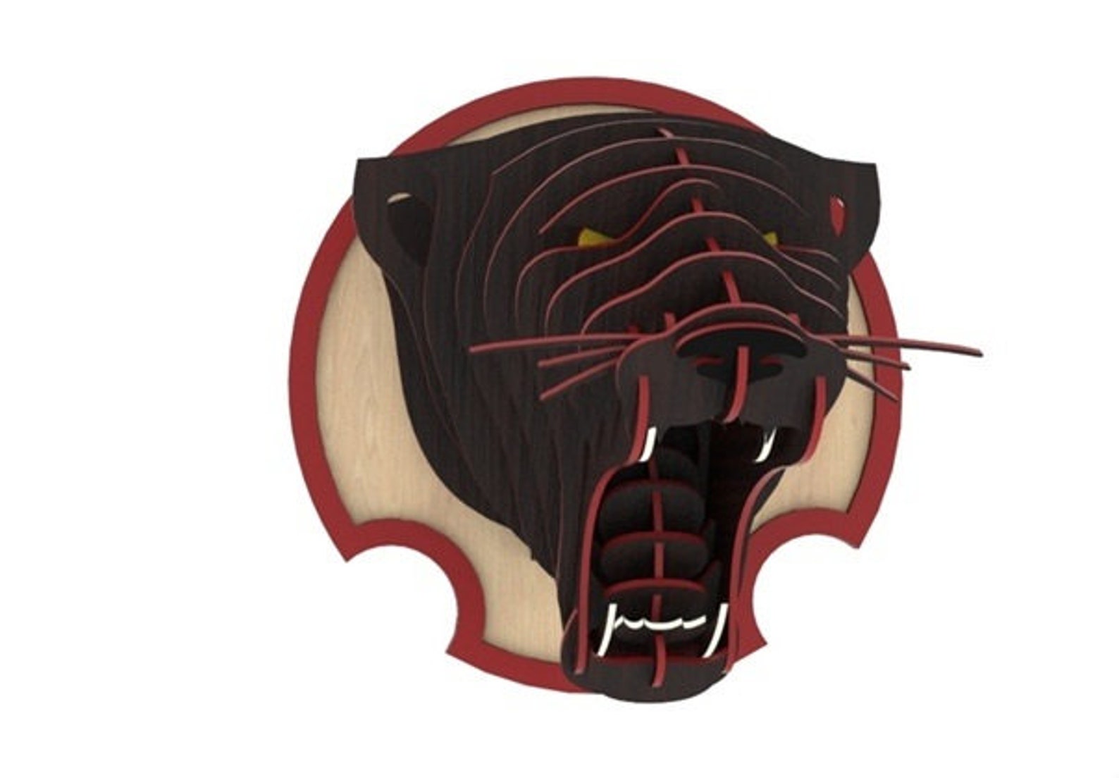 Panther Laser Cut File, Digital Craft Glowforge Downloa SVG, Dxf, Cdr ...