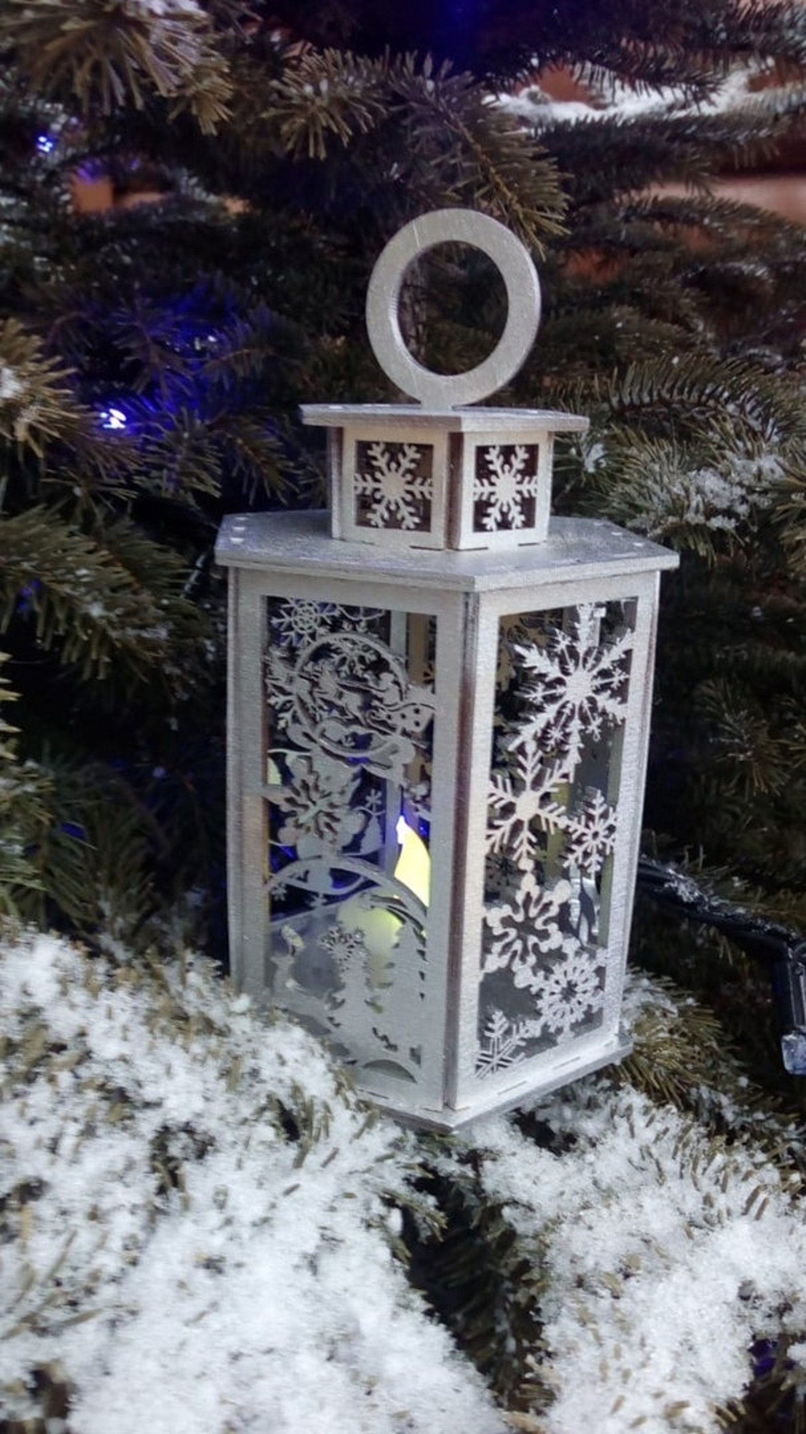Christmas Lantern.laser Cut Files SVG DXF CDR Glowforge File - Etsy