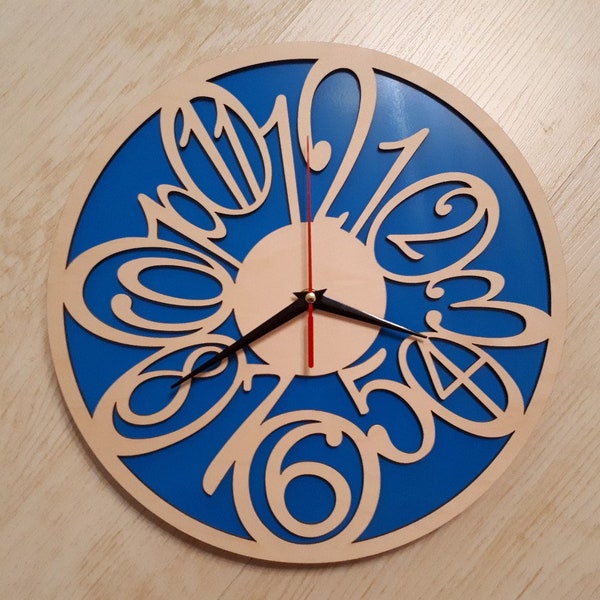 Clock Digital File for Laser and CNC 3mm Clock Ai Art Laser Cut Files, Vector Pattern, Vector ...