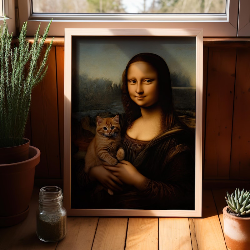 Mona Lisa Cat Bed - Etsy