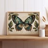 Cottagecore Butterfly Print: Vintage Moth Painting, Sage Green (digital ...
