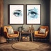 Classy and Trendy Sky Blue Preppy Eyes Wall Art Preppy Girls - Etsy