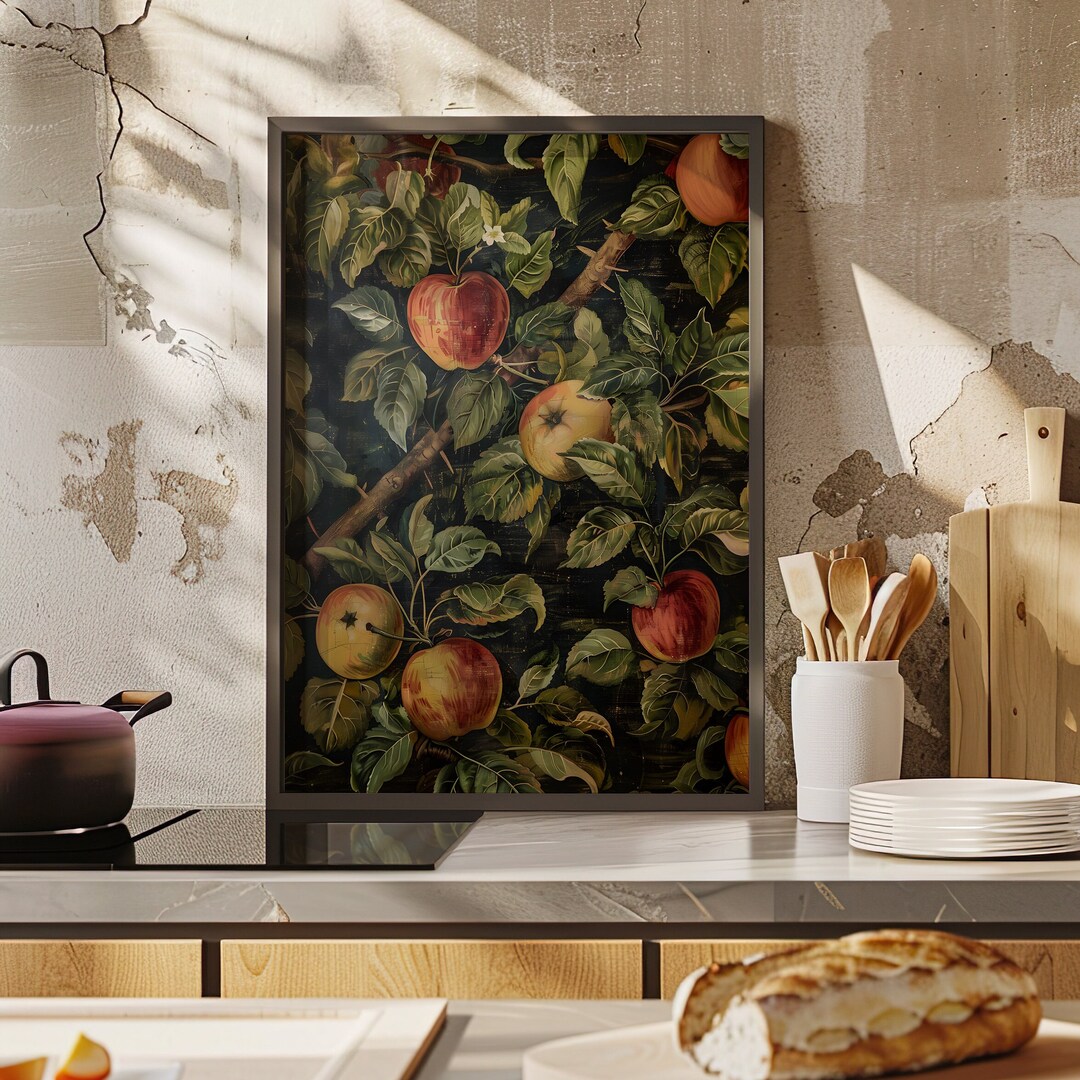 Apple Tree William Morris Wall Art Print or Canvas, Vintage Kitchen ...