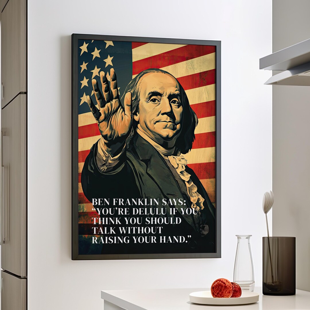 Vintage Sarcastic Quote Classroom Poster, Retro US History Funny Art ...