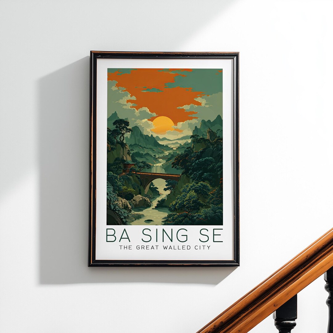 Ba Sing Se Wall Art Poster or Canvas Print, the Great Walled City ...