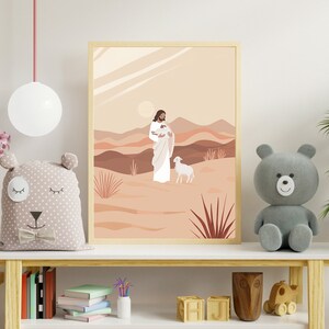 Lost Sheep Art Print Set of 2, Jesus and the Lost Sheep Poster, Lost ...