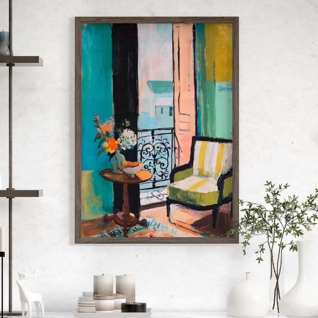Colorful Room Fauvism Style Art Poster or Canvas Print, Matisse ...