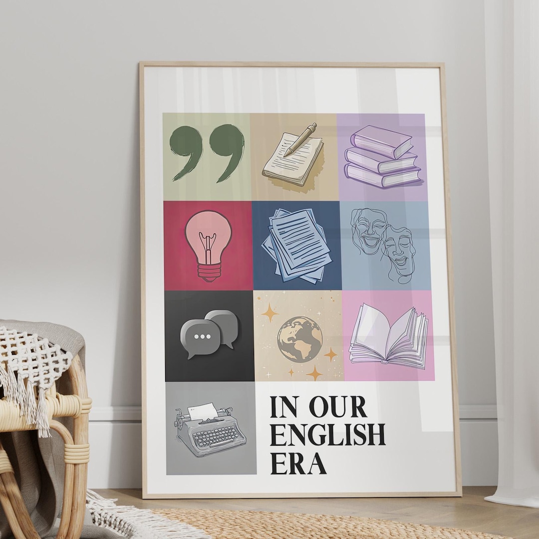 English High School Classroom Poster or Canvas Print, English Era Art ...