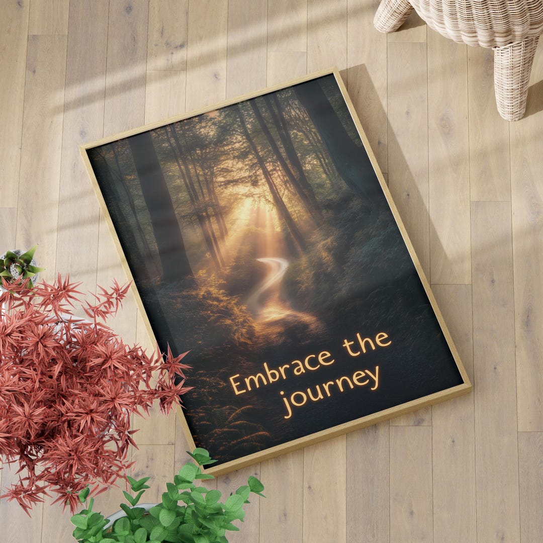 Embrace the Journey Motivational Quote Poster or Canvas Print ...