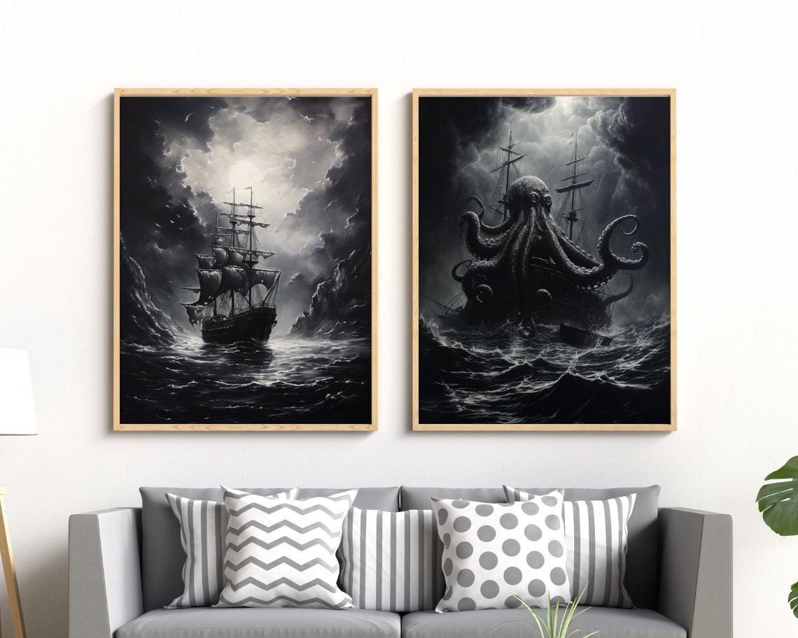 Kraken Attack Painting