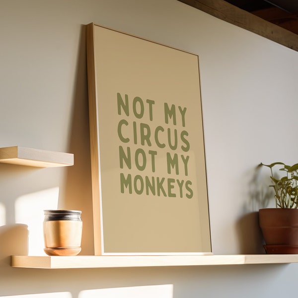Not My Monkeys - Etsy
