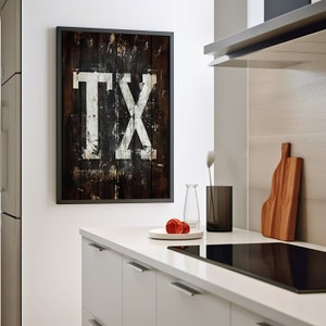 Texas Typography Art Print, Home State Gifts Western Country Southern ...