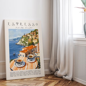 Italian Espresso Art Print Canvas or Poster Print, Retro Coffee Poster ...