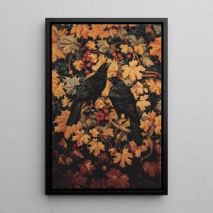 Rook Crow William Morris Wall Art Print or Canvas, Vintage Bird Lover ...