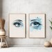 Classy and Trendy Sky Blue Preppy Eyes Wall Art Preppy Girls - Etsy