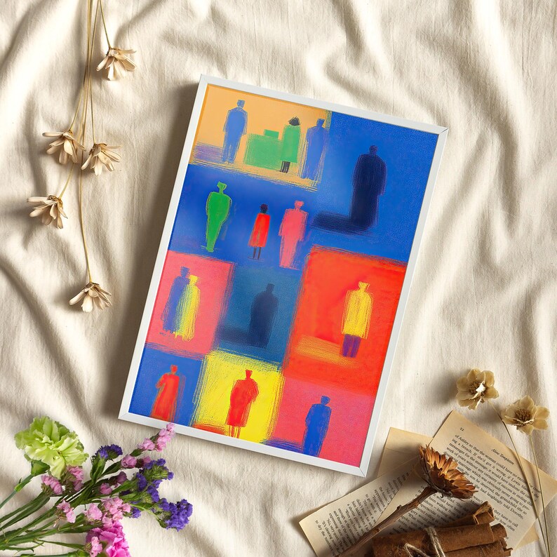 Abstract Healthcare Professionals Silhouettes Painting Poster or Canvas ...