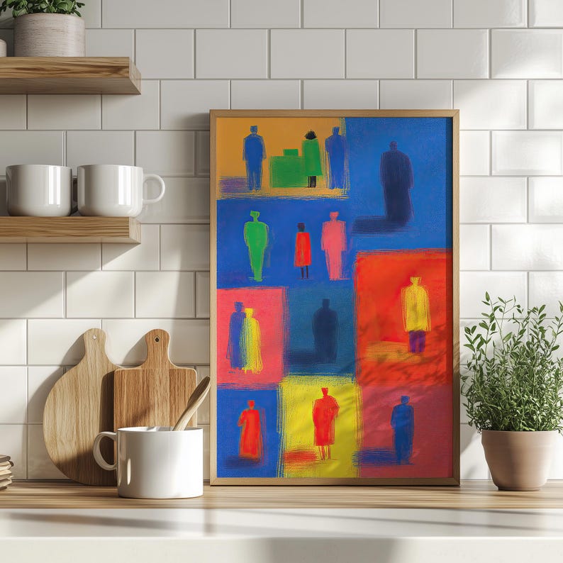 Abstract Healthcare Professionals Silhouettes Painting Poster or Canvas ...