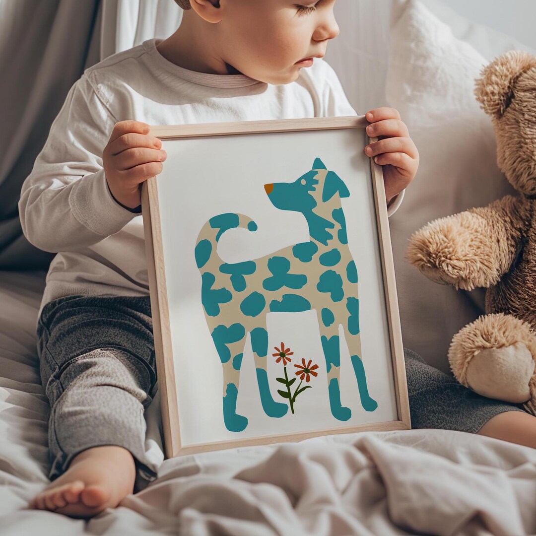 Funny Dalmatian Portrait Poster or Canvas Print, Whimsical Animal Print ...