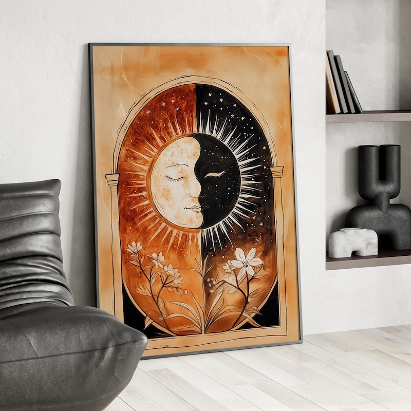 Sun and Moon Poster - Etsy
