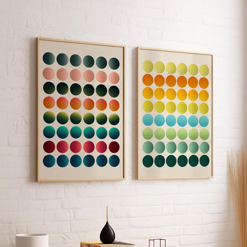 Colorful Circle Art - Etsy