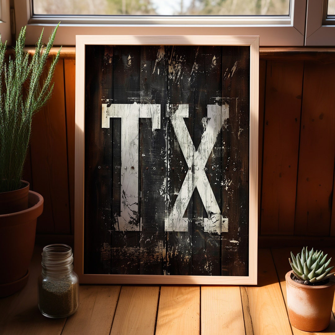 Texas Typography Art Print, Home State Gifts Western Country Southern ...