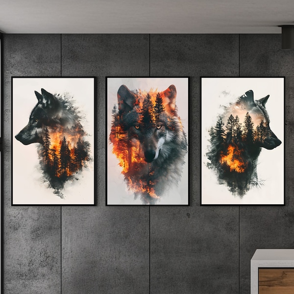 Wolf Wall Decor - Etsy
