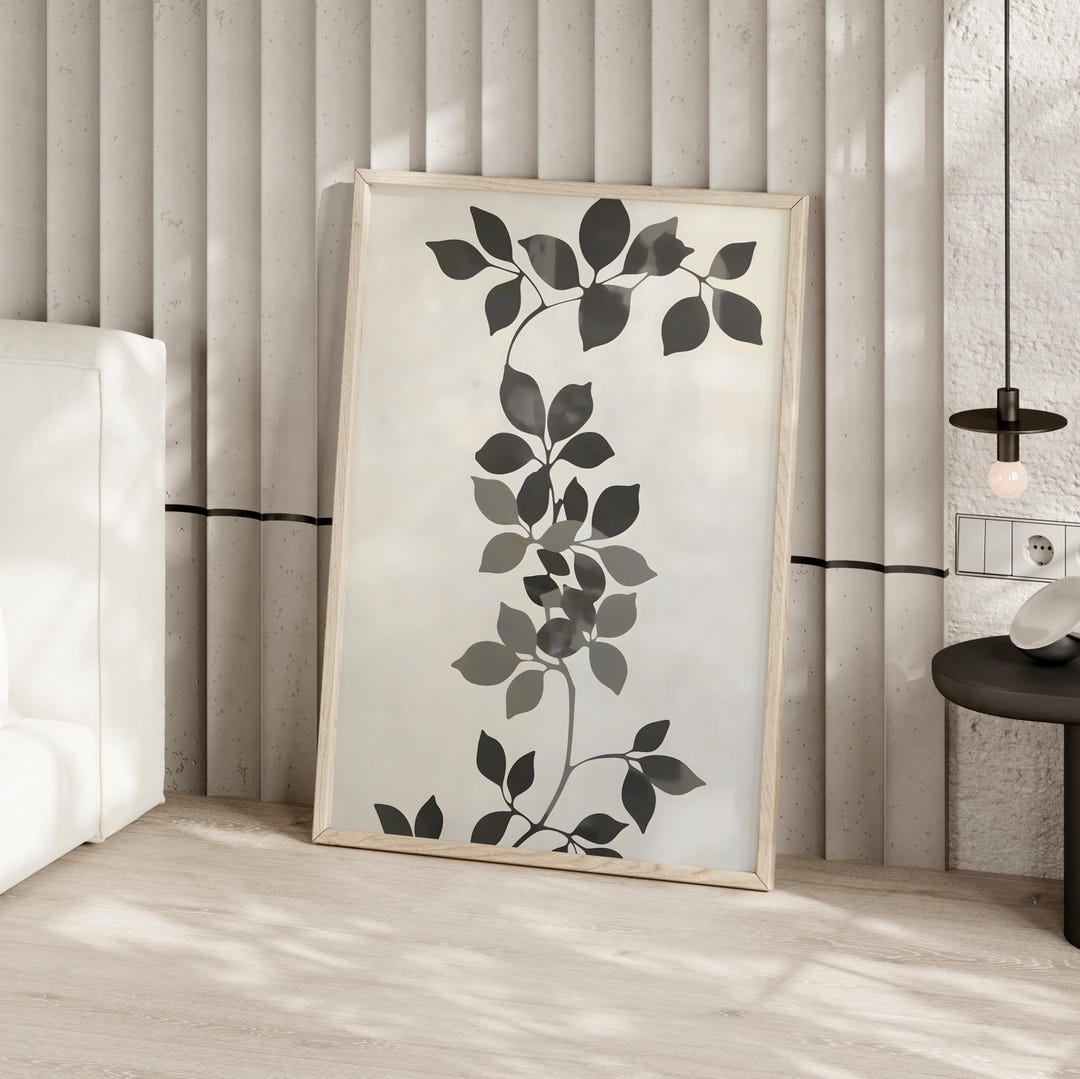 Black Orchid Elegant Floral Poster Print or Canvas, Minimalistic Wall ...